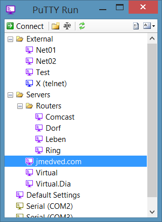 PuTTY Run · Medo's Home Page